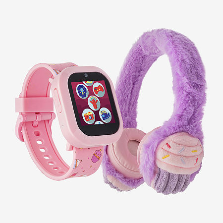 Playzoom V3 Girls Pink Silicone Smartwatch 42mm Gift Set - Pink