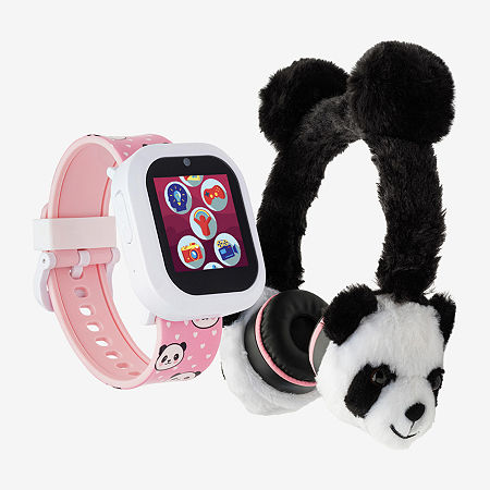 Playzoom V3 Girls White and Pink Silicone Smartwatch 42mm Gift Set - White  Pink