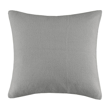 Click here for INK+IVY Bree Knit Euro Pillow Cover  One Size  Gra... prices