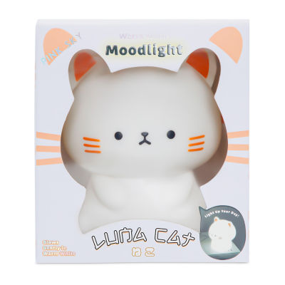 Pink Sky 5.5in. Ambient Luna Cat Mood Light HD1683CF-WHQ, Color: White ...