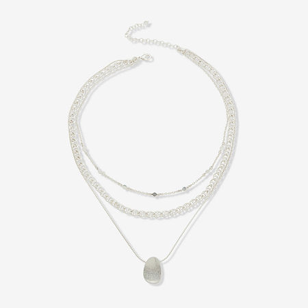 Click here for a.n.a Silver Tone Womens 20 Inch Strand Necklace... prices