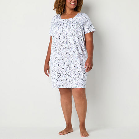 Click here for Adonna Womens Short Sleeve Plus Nightgown  1x  Blu... prices