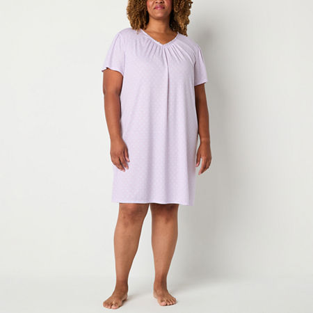 Click here for Adonna Womens Round Neck Short Sleeve Plus Nightgo... prices