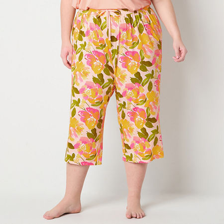 Click here for Sleep Chic Pajama Capri Pant Plus  3x  Pink prices