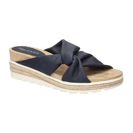 Click here for Easy Street Womens Ja Wedge Sandals  9 Wide  Blue prices