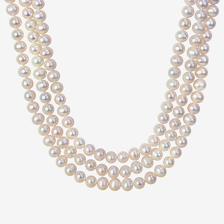 Click here for Womens White 100 Inch Strand Necklace  One Size prices