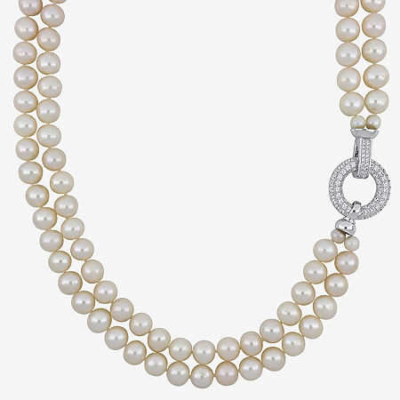 Click here for Womens White 17 Inch Strand Necklace  One Size prices