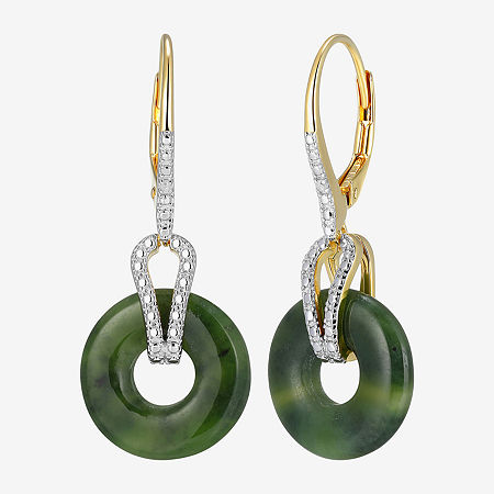 Click here for Womens Diamond Accent Genuine Green Jade 18K Gold... prices