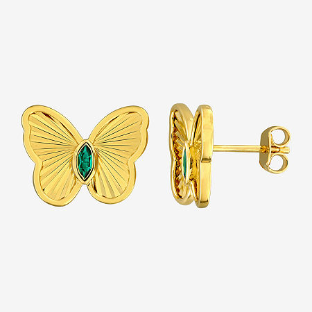 Click here for Lab Created Green Emerald 18K Gold Over Silver 12m... prices
