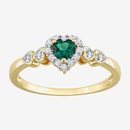 Click here for Womens Diamond Accent Lab Created Green Emerald 18... prices
