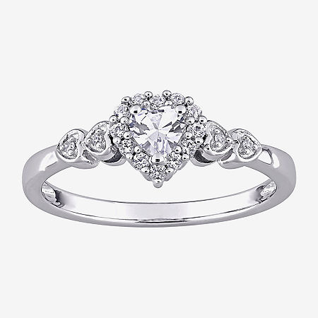 Click here for Womens Diamond Accent Lab Created White Sapphire S... prices