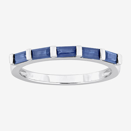 Click here for Womens Genuine Blue Sapphire 10K White Gold 5-Ston... prices
