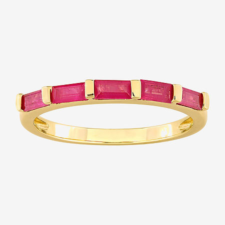 Click here for Womens Lead Glass-Filled Red Ruby 10K Gold 5-Stone... prices