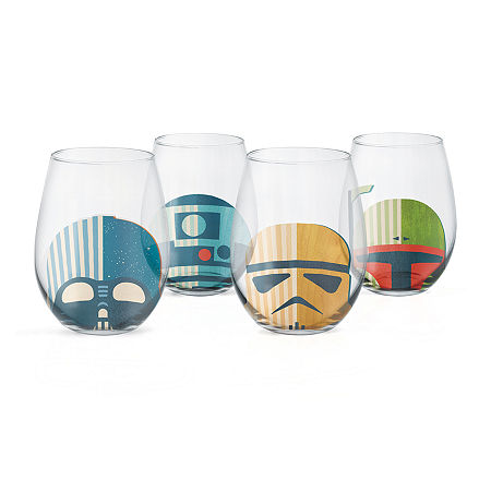 JoyJolt Star Wars Helmet Hues Stemless Drinking Glasses  Set of 4