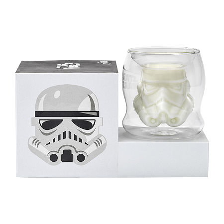 JoyJolt Star Wars Stormtrooper 3D Helmet Double Wall Drinking Glass 6.5 Oz - Clear