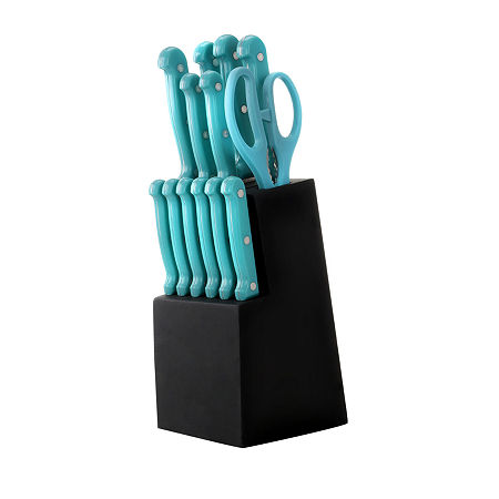 Click here for MegaChef 14-pc. Knife Block Set  One Size  Blue prices