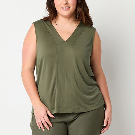 Click here for Stylus Womens V Neck Sleeveless Plus Tank Top  2x... prices