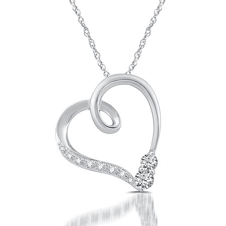 Click here for Womens 1/5 CT. Natural White Diamond 10K Gold Hear... prices