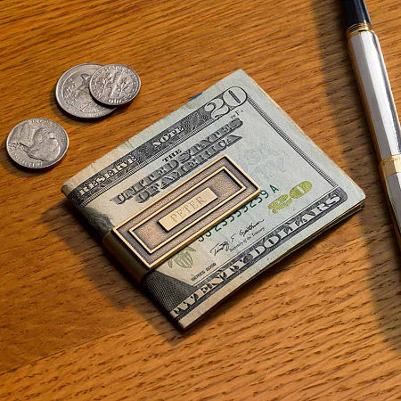 Click here for Personalized Antique Brass Dye Money Clip  One Siz... prices