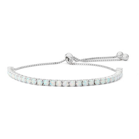 Click here for Womens Lab Created White Opal Sterling Silver Bolo... prices
