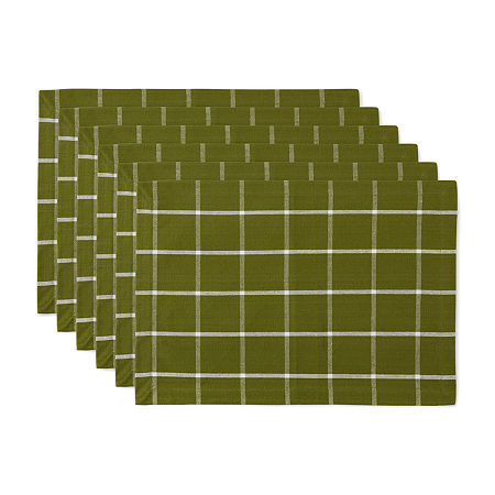 Click here for Design Imports Ventana Green Check 6-pc. Table Lin... prices
