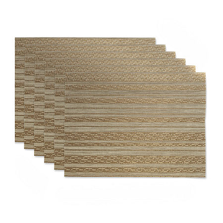 Click here for Design Imports Metallic Basketweave Placemat Set o... prices