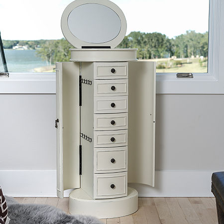 Click here for Hives And Honey Bailey White Jewelry Armoire  One... prices