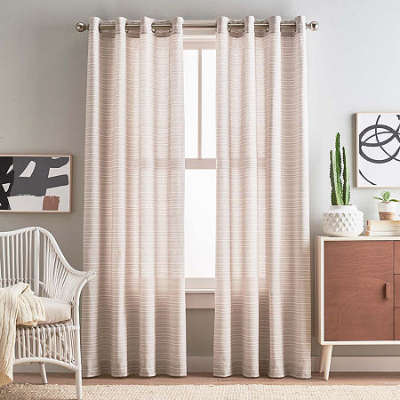 Click here for CHF Cargo Stripe Grommet Top Light-Filtering Set o... prices