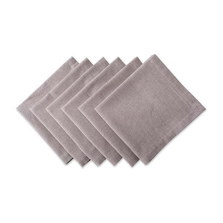 Click here for Design Imports Stone Brown Solid Chambray 6-pc. Na... prices