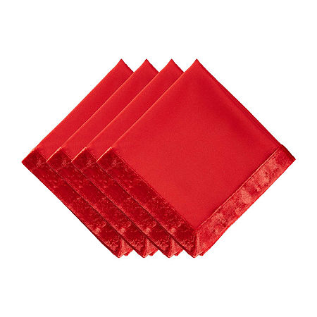 Click here for Design Imports Red Velvet Trimmed 4-pc. Napkins  O... prices