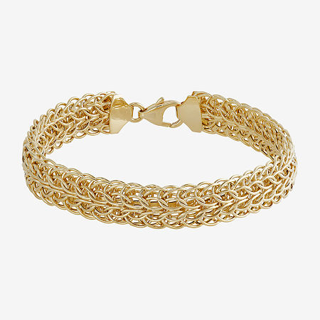 Click here for Womens 14K Gold Hollow Link Chain Bracelet  One Si... prices