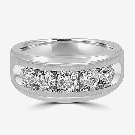 Click here for Mens 8MM 1 1/2 CT. T.W. Natural Diamond 10K Gold W... prices