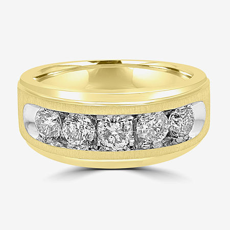 Click here for Mens 8MM 1 1/2 CT. T.W. Natural Diamond 10K Gold W... prices