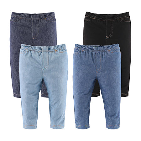 The Peanutshell Baby Jeggings for Boys and Girls  4-Pack - Blue