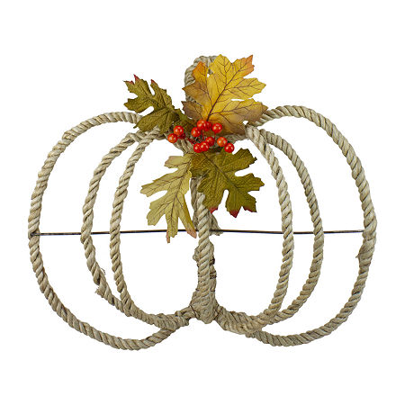 Click here for Northlight 16in Autumn Foliage And Rope Pumpkin Th... prices