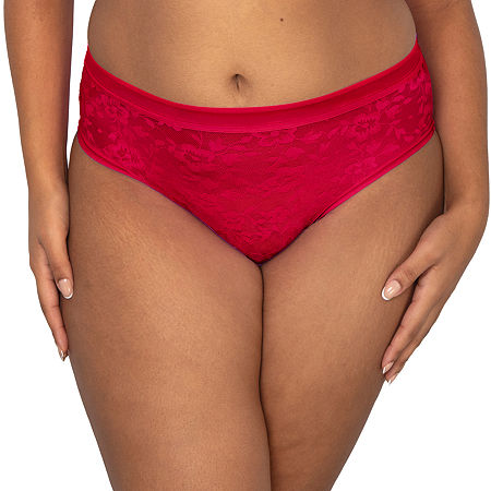 Click here for Curvy Couture No Show Lace High Cut Brief Panty -... prices