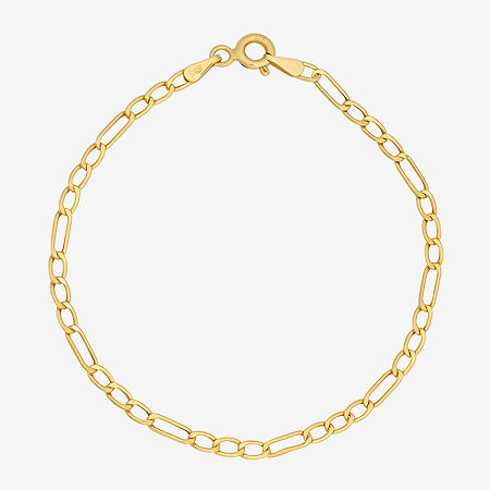 Click here for Girls 14K Gold 6 Inch Hollow Figaro Round Chain Br... prices