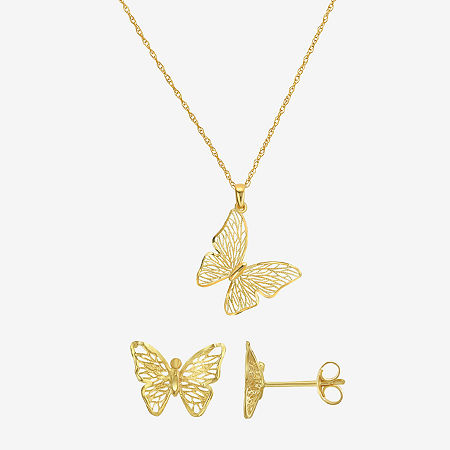 Click here for Made in Italy Womens 14K Gold Butterfly 2-pc. Jewe... prices