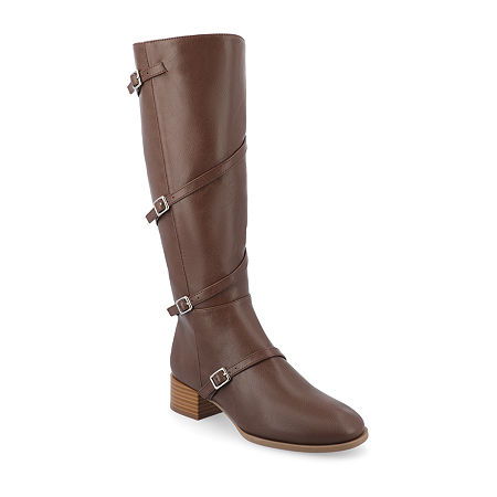 Click here for Journee Collection Womens Elettra Stacked Heel Rid... prices