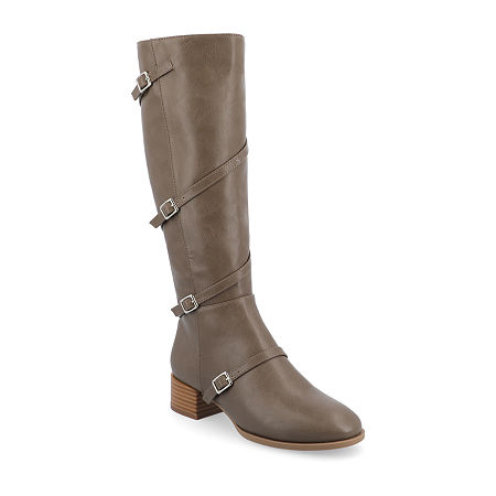Click here for Journee Collection Womens Elettra Stacked Heel Rid... prices