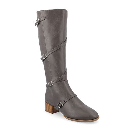 Click here for Journee Collection Womens Elettra Stacked Heel Rid... prices