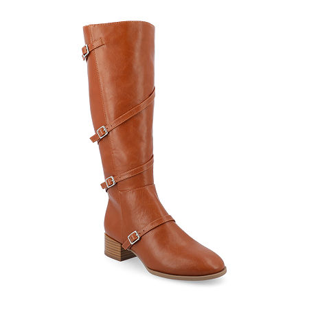 Click here for Journee Collection Womens Elettra Stacked Heel Rid... prices