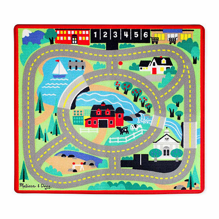Melissa and Doug Kids Round the Town Road Rug Playmat