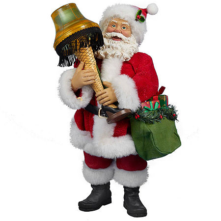 Kurt Adler 10 Inch Leg Lamp Fabriche Santa with Light