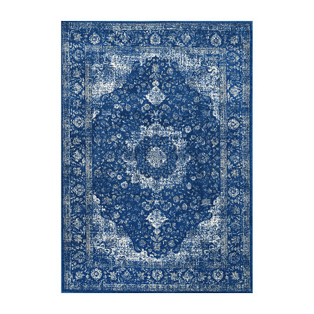 nuLoom Bodrum Vintage-Inspired Persian Verona 5 x 75 Area Rug - Dark Blue