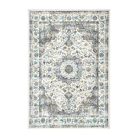 nuLoom Bodrum Vintage-Inspired Persian Verona 5 x 75 Area Rug - Gray