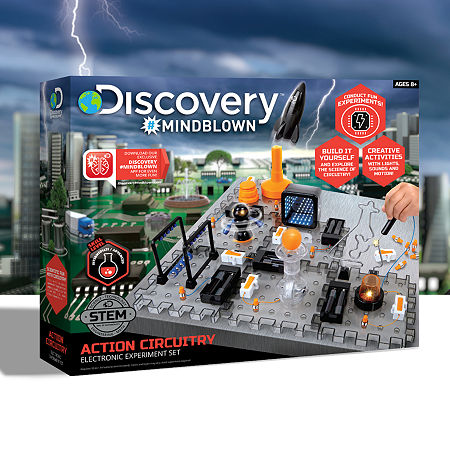 Discovery Mindblown Circuitry Action Experiment Set with Electricity - Blackgreyclearblueorange