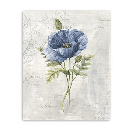 Click here for Lumaprints Blue Linen Poppy Canvas Art  One Size... prices