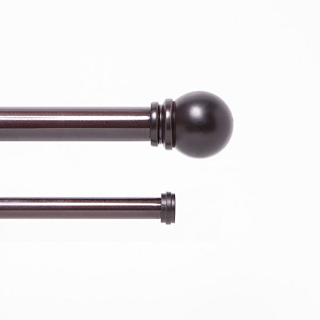 Kenney Hamlin 1in. Double Decorative Rod Set - Brown