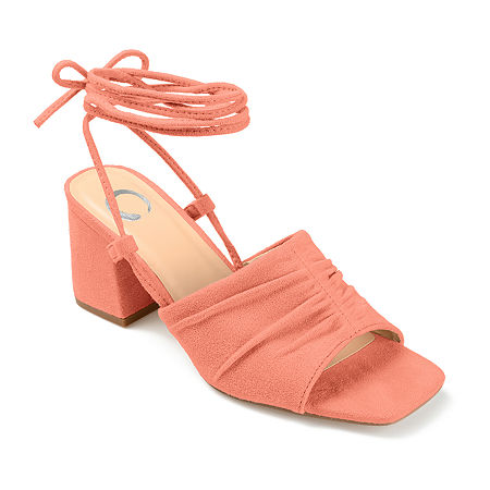 Journee Collection Womens Felisity Ruched Sandals - Brick